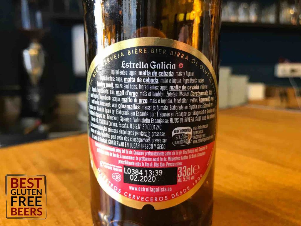 Estrella Galicia Lager (Gluten Reduced) - Best Gluten Free Beers