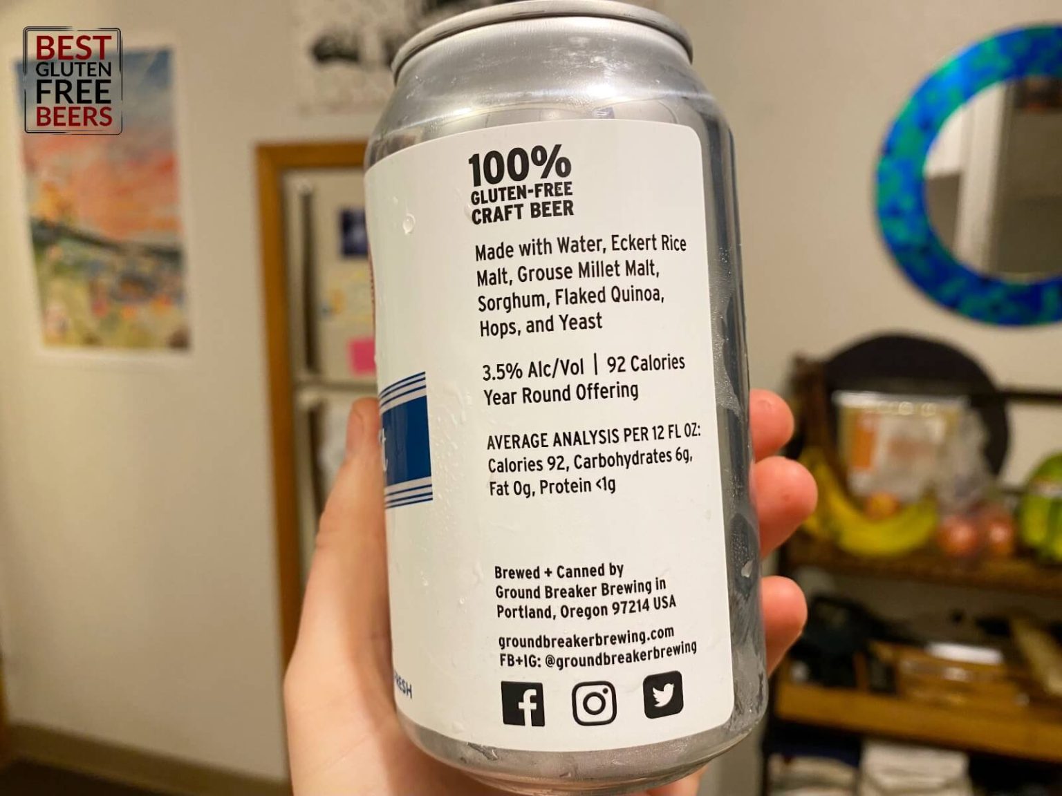 Ground Breaker Brewing 99 Light Lager - Best Gluten Free Beers